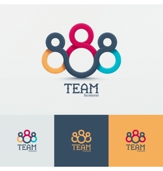 2 men logo team icon cooperation sign Royalty Free Vector