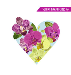 Love romantic floral heart spring summer design Vector Image