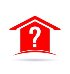 Question house Royalty Free Vector Image - VectorStock