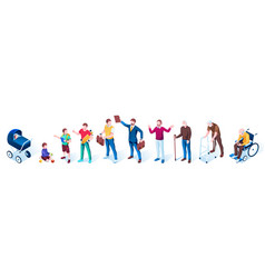 People generations of different ages man woman Vector Image