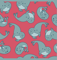 Fish seamless pattern Royalty Free Vector Image