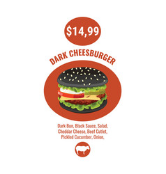 Cheeseburger retro neon sign oval Royalty Free Vector Image