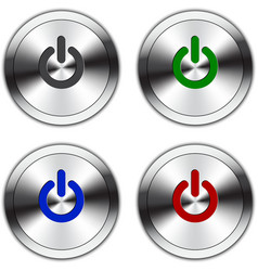 Metal button icon Royalty Free Vector Image - VectorStock