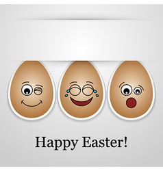 Funny easter egg friends Royalty Free Vector Image
