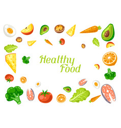 Vegetables seamless pattern vegan healthy meal Vector Image