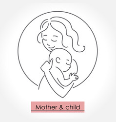 Mother and baby Royalty Free Vector Image - VectorStock
