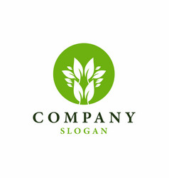 Natural home logo design Royalty Free Vector Image