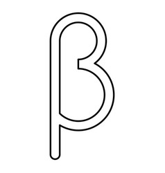 Beta greek symbol small letter lowercase font Vector Image
