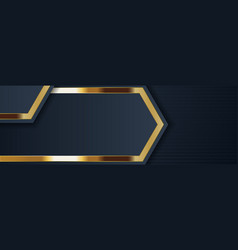 Color abstract geometric banner with gold shapes Vector Image