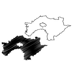 Tainan city administrative divisions taiwan Vector Image