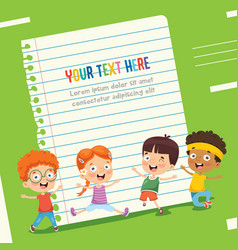 Paper template design Royalty Free Vector Image