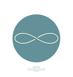 Pi symbol with infinity sign abstract icon Vector Image