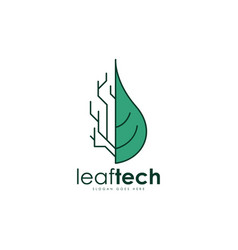 Leaf tech logo Royalty Free Vector Image - VectorStock