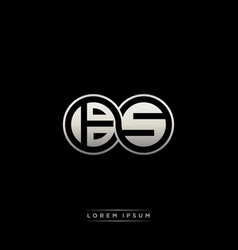 Bs logo with triangle shape and circle rounded Vector Image
