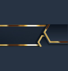 Color abstract geometric banner with gold shapes Vector Image