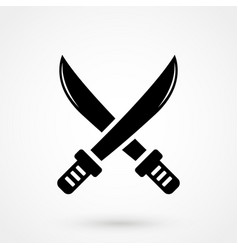 Sharp butterfly knife concept Royalty Free Vector Image