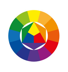 Color wheel or circle with twelve colors Vector Image