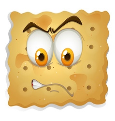 Angry face on white Royalty Free Vector Image - VectorStock