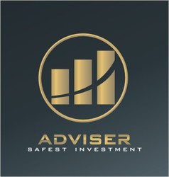 Finance adviser logo Royalty Free Vector Image