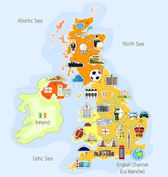 Map england with districts Royalty Free Vector Image