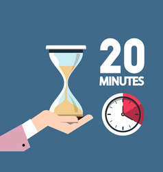 5 10 15 20 minutes analog clock icons time symbol Vector Image