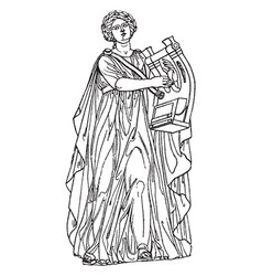 Apollo the god of music Royalty Free Vector Image