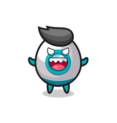 Evil rocket mascot character Royalty Free Vector Image