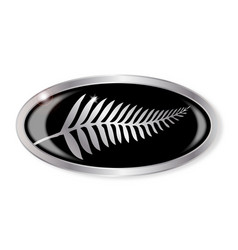 Made in new zealand silver fern logo icon Vector Image