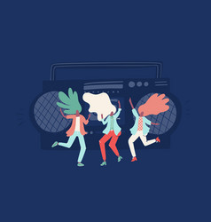 Singing and dancing Royalty Free Vector Image - VectorStock