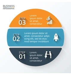 Business infographic template arrow with 4 Vector Image
