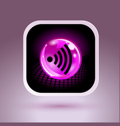 Sphere app icon conceptual hi-tech design Vector Image