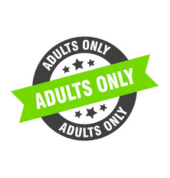Adults only stamp sign seal Royalty Free Vector Image