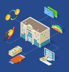 Cartoon retro bank building or courthouse Vector Image
