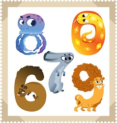Funny numbers Royalty Free Vector Image - VectorStock