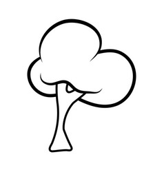 Cartoon tree outline symbol icon design beautiful Vector Image