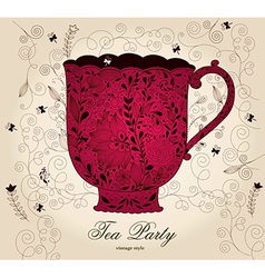 Fancy Tea Cups Royalty Free Vector Image - VectorStock