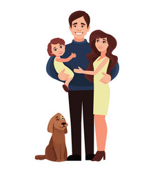 A happy family Royalty Free Vector Image - VectorStock