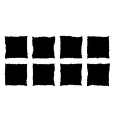 Rectangle shape frame with zigzag edge Royalty Free Vector