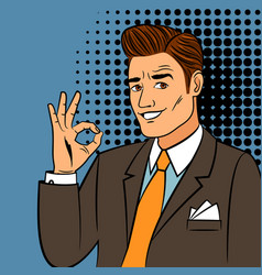 Hand showing ok sign Royalty Free Vector Image