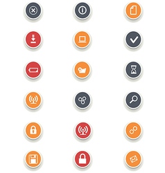 Round computer icons Royalty Free Vector Image