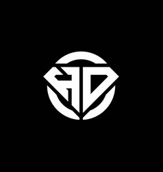 Sp monogram logo with diamond shape and triangle Vector Image