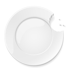 Empty white plate Royalty Free Vector Image - VectorStock