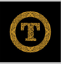 Elegant frame in victorian style the circle Vector Image