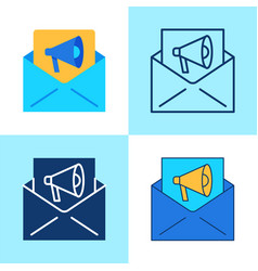 Email concept flat style design Royalty Free Vector Image