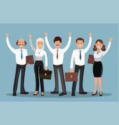 Office staff flat design Royalty Free Vector Image