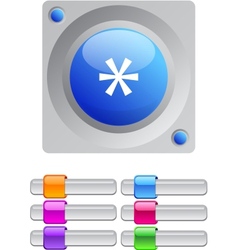 Number bullets circle buttons with color Vector Image