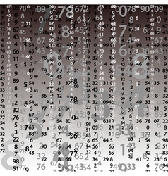 Cyberspace computer cloud random opacity numbers Vector Image