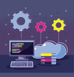 Program coding concept Royalty Free Vector Image