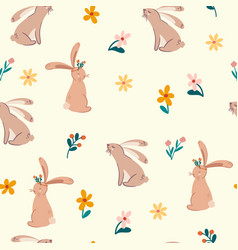 Little duckling with a floral wreath Royalty Free Vector