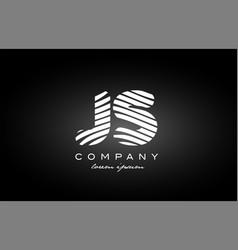 Alphabet letter combination js j s with grunge Vector Image